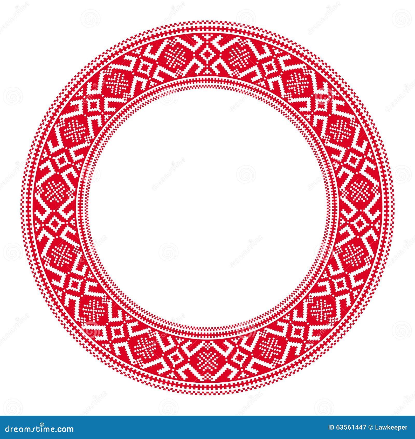 Traditional Slavic Embroidery Patterns Vector Illustration ...
