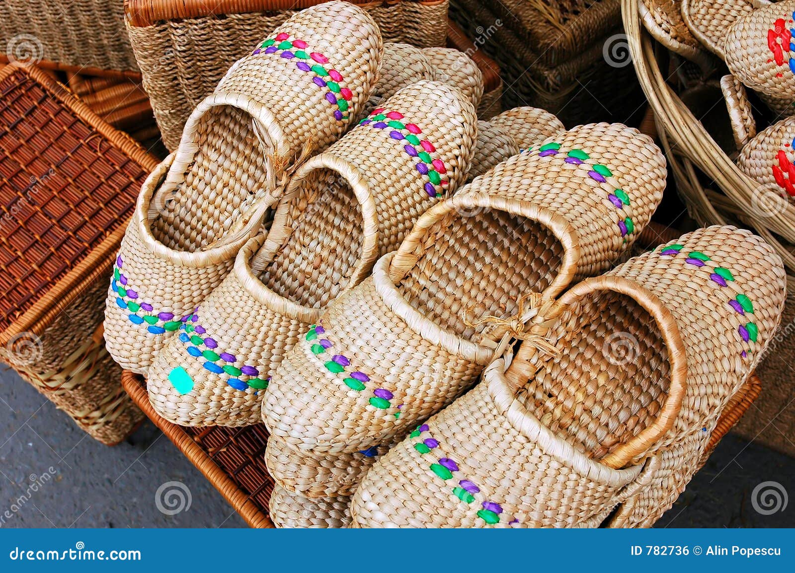 Traditional slippers stock photo. Image of decorative, hand - 782736