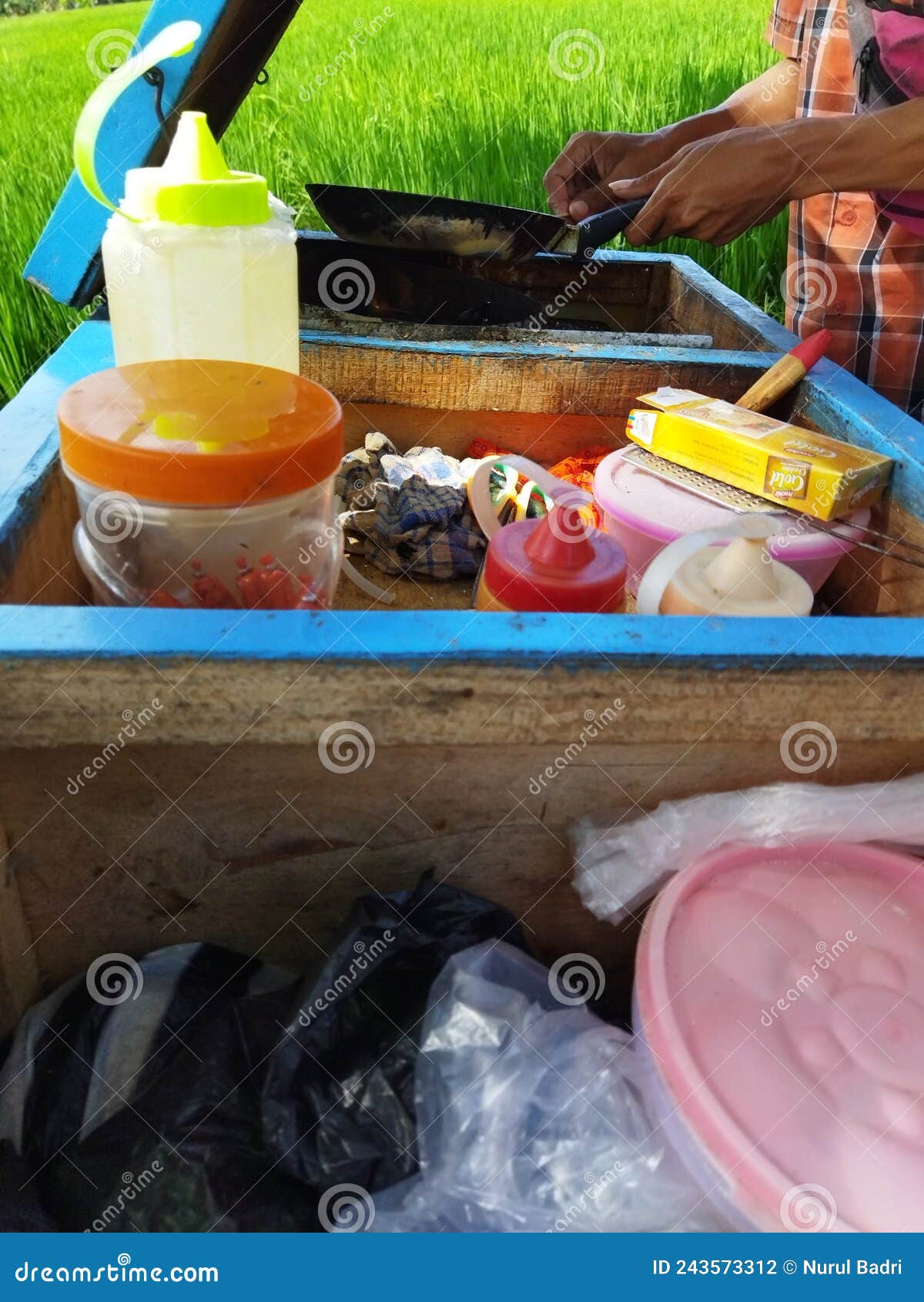 Traditional Snack Traders Who Sell in the School Area Stock Photo ...
