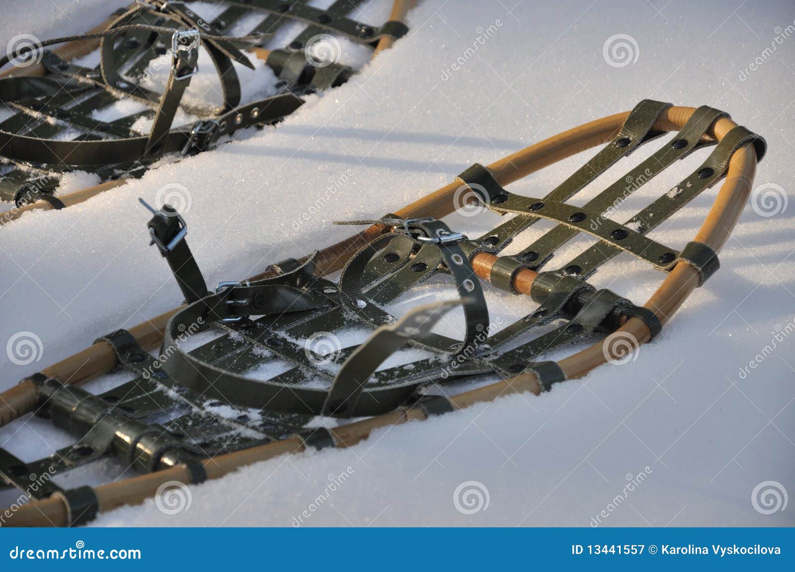 Traditional snowshoes stock image. Image of sports, mountaineering ...