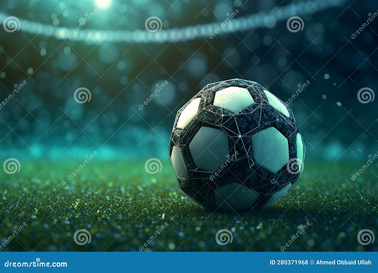 Traditional Soccer Ball on the Soccer Field, Generative Ai Stock ...