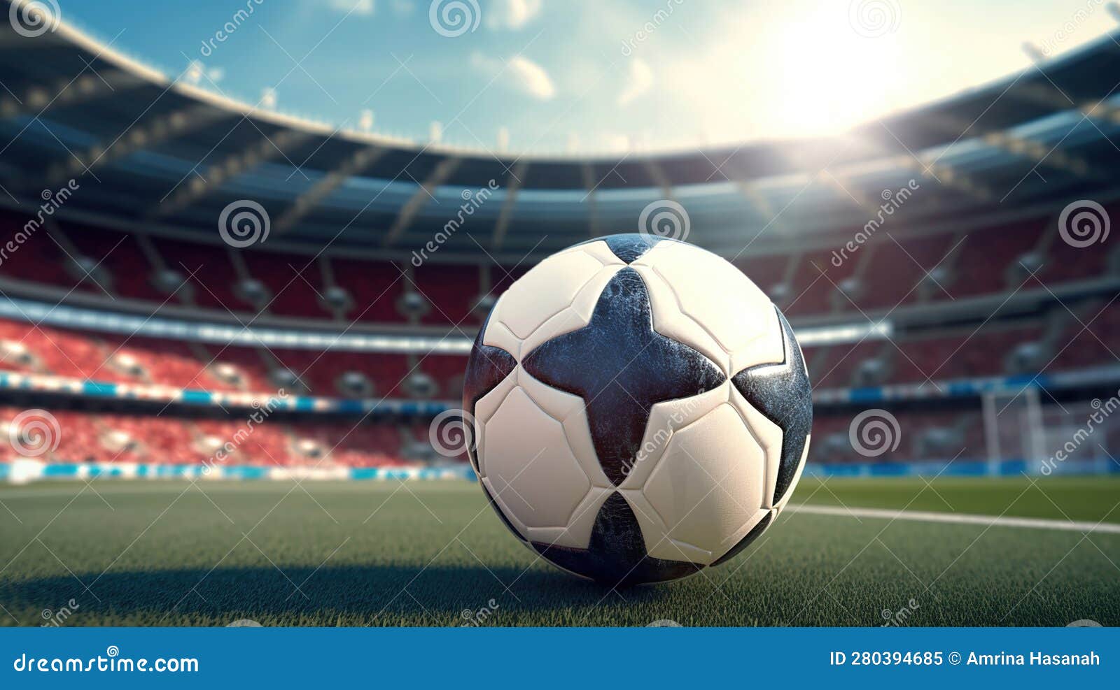 Traditional Soccer Ball on Soccer Field. Generative Ai Stock ...