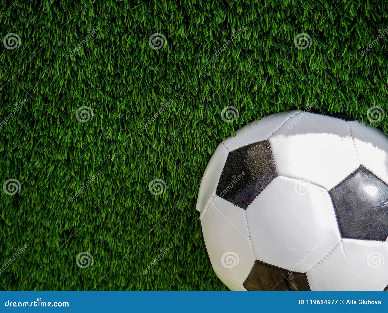 Traditional Soccer Ball on Soccer Field Stock Image - Image of games ...