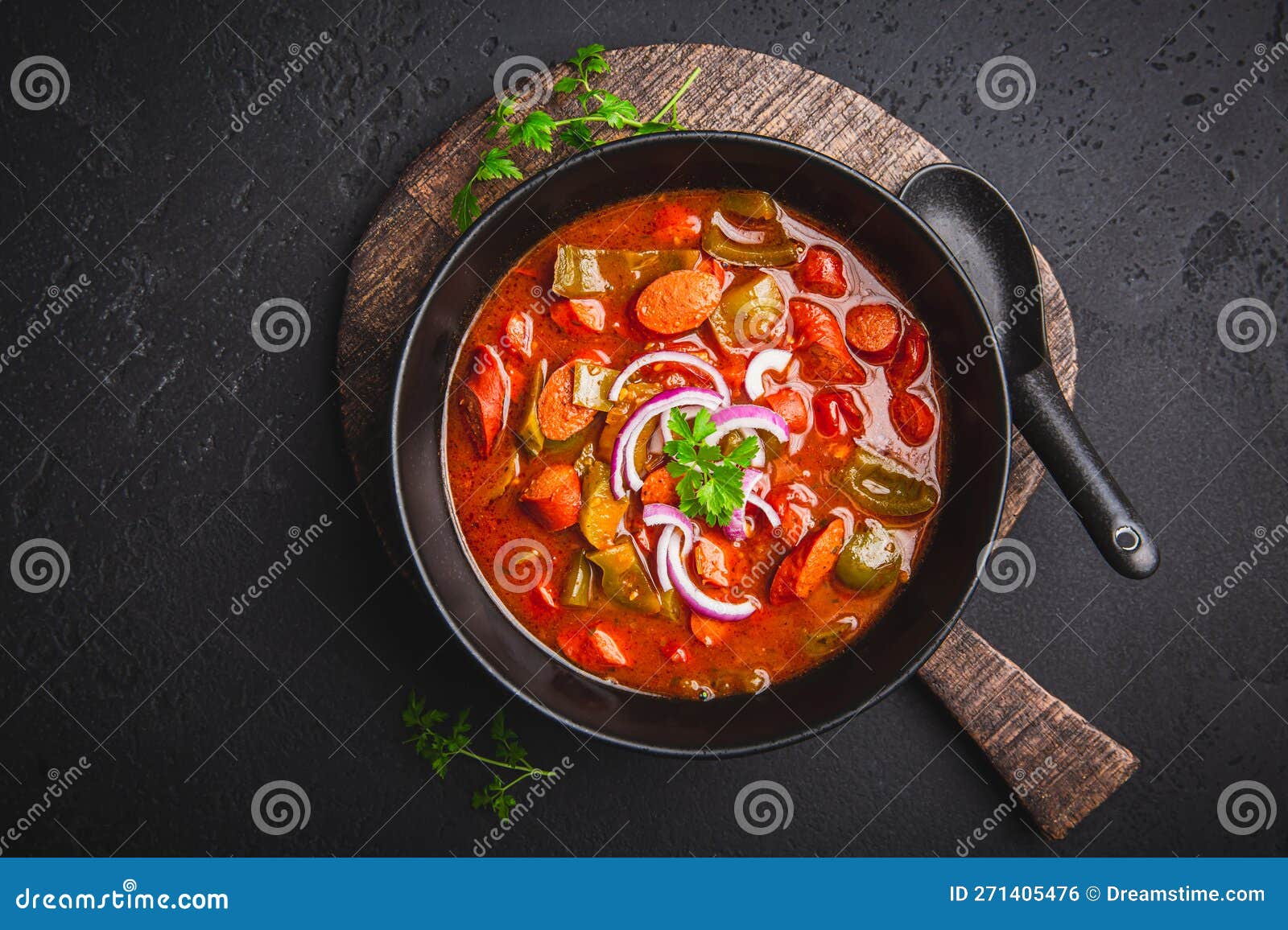 Traditional Solyanka Soup - Thick and Sour Soup of Russian Origin Stock ...