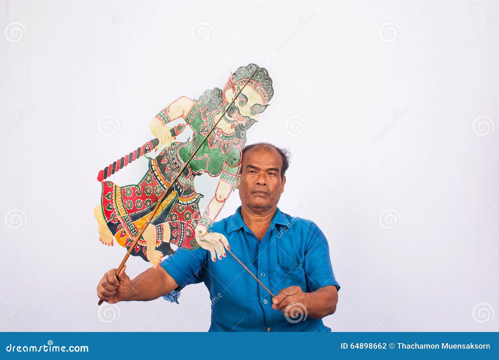 Traditional South of Thailand Shadow Puppet Show Stock Photo - Image of ...