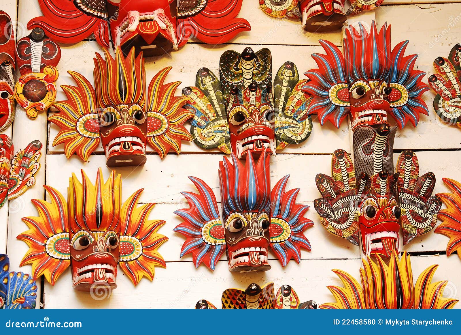 Traditional Souvenir Masks of the Devil Stock Photo - Image of funny ...