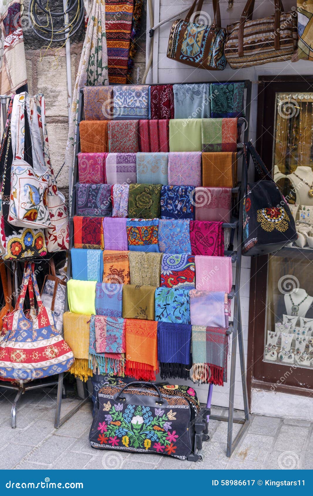 Traditional Souvenirs in the Market. Stock Image - Image of market ...