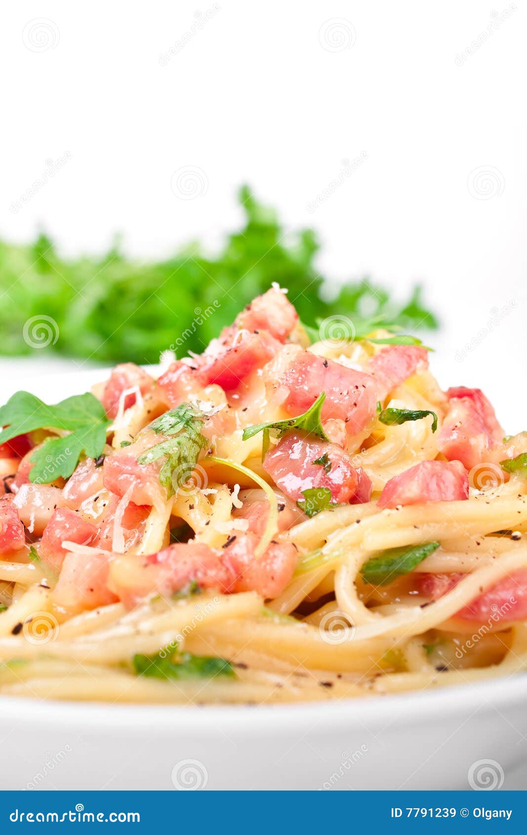 Traditional Spaghetti Carbonara Stock Image - Image of eggs, carbonara ...