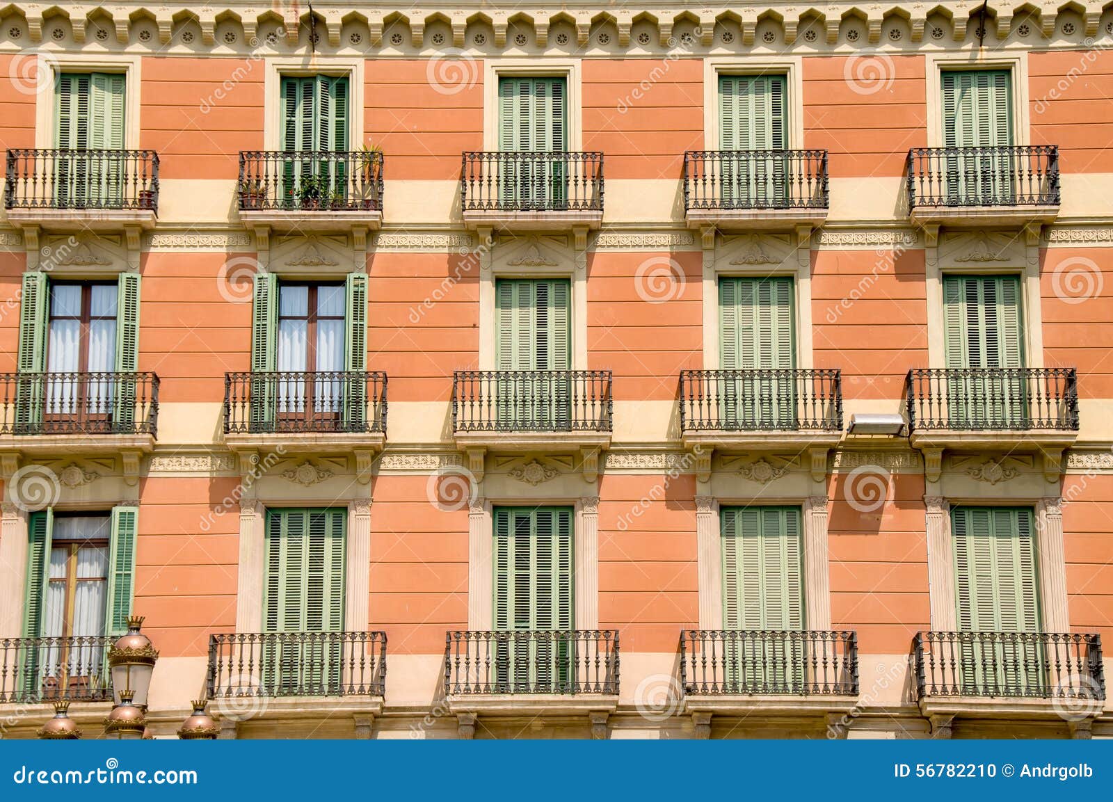 Traditional Spain House with Typical Balconies Stock Photo - Image of ...
