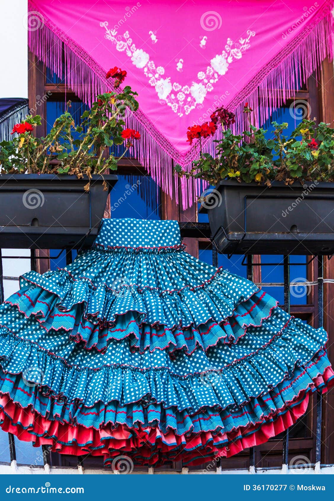 Traditional Spanish Dress Blue