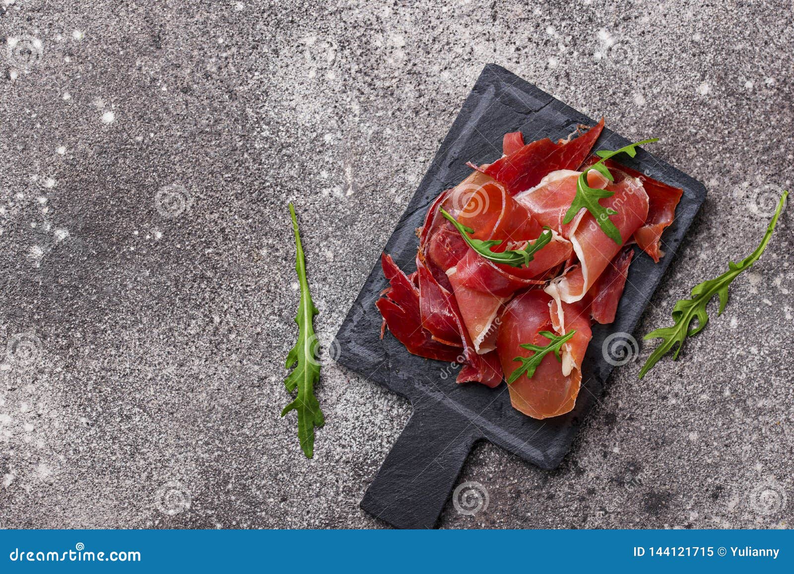 Traditional Spanish Cured Meat Jamon Stock Image - Image of sliced ...
