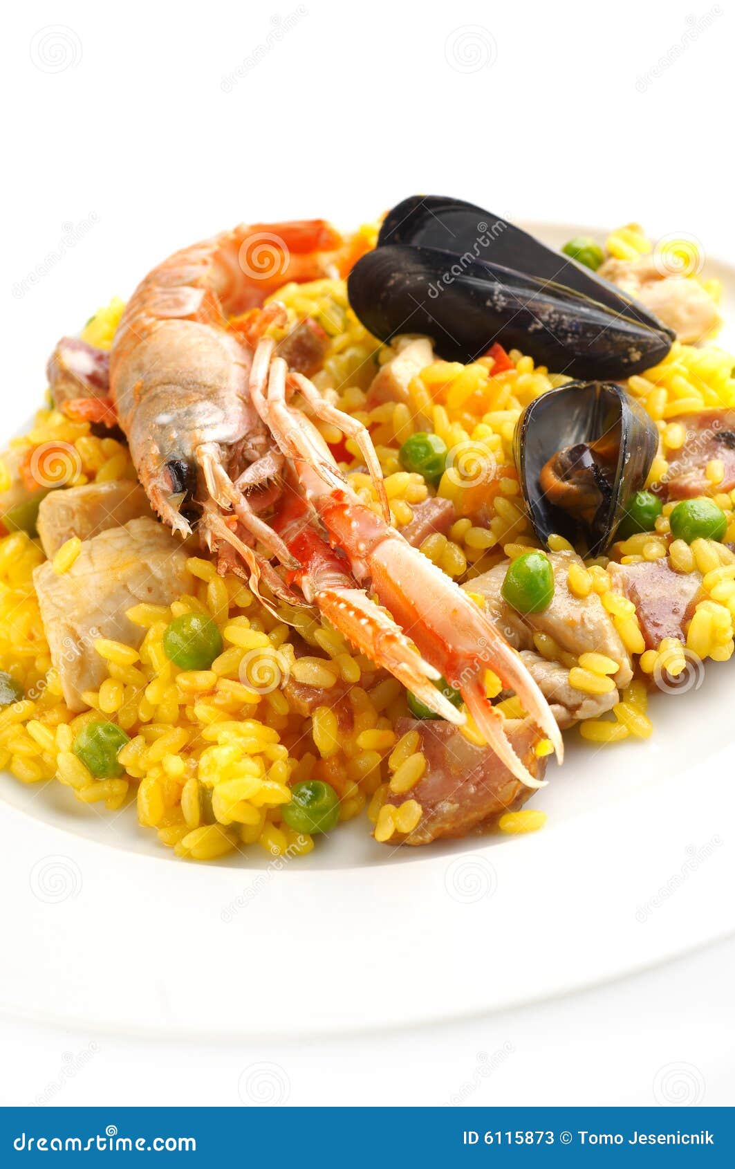 Traditional Spanish Food Paella Stock Image - Image of salty, colorful ...