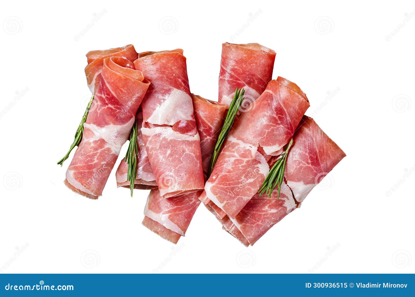 Traditional Spanish Jamon Serrano Ham on Marble Board. Isolated on ...