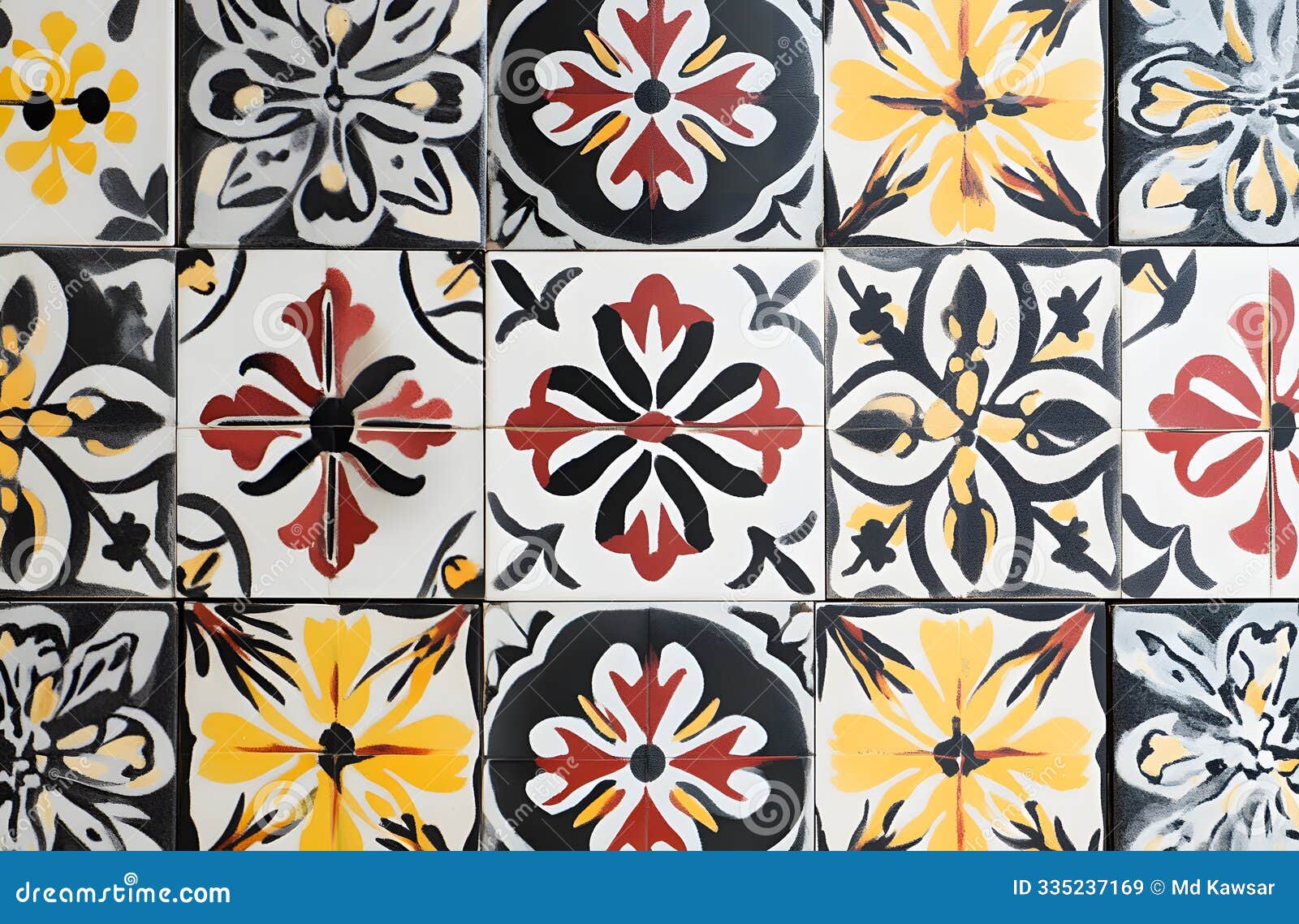 Traditional Spanish Tile Pattern with Intricate Designs Stock ...