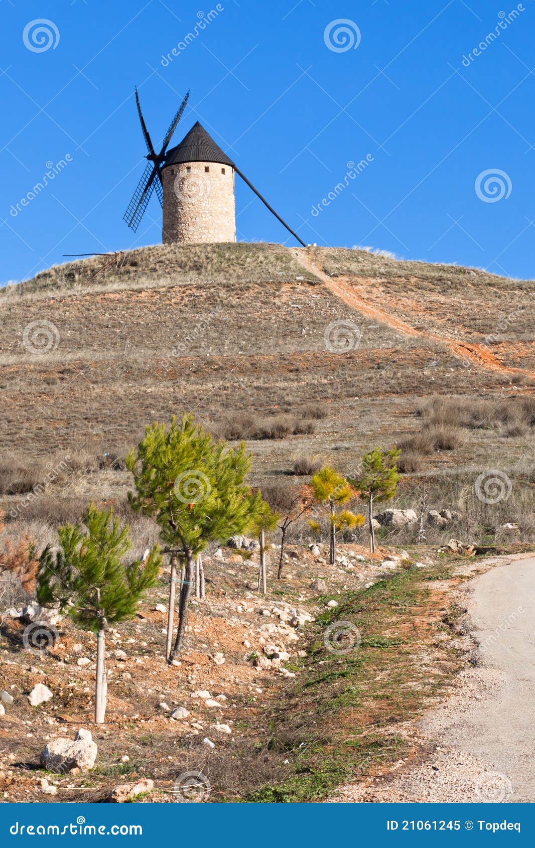 Traditional Spanish Windmill Stock Image - Image of historic, power ...