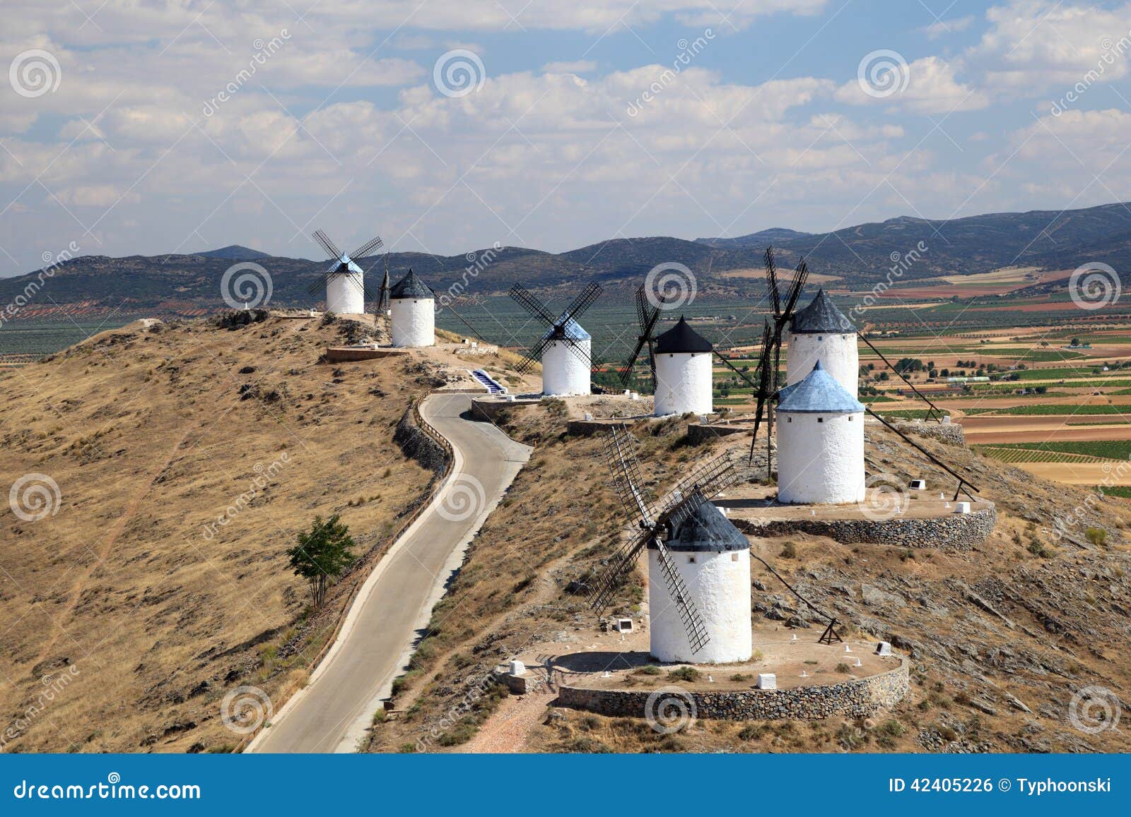 Traditional Spanish Windmills Stock Photo - Image of castilla, heritage ...