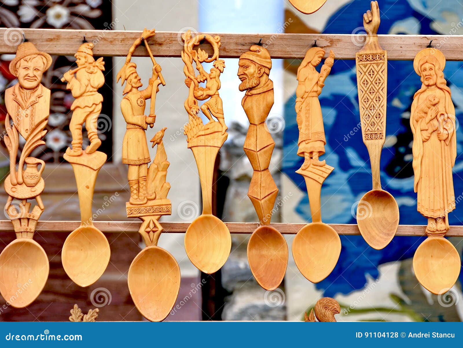 Traditional Wood Carvings from Romania Stock Photo - Image of closeup ...
