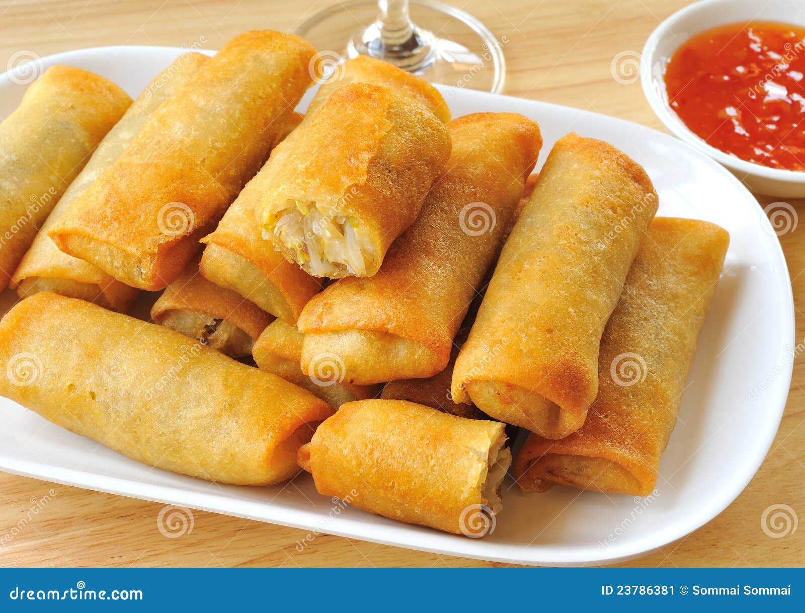 Traditional Spring Rolls Food Stock Image - Image of cooking, snack ...