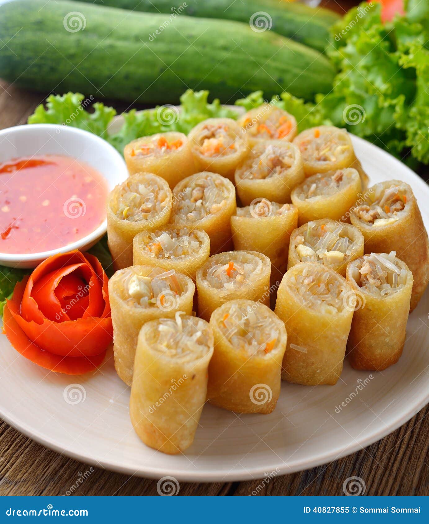 Traditional Spring Rolls Food Stock Image - Image of deep, spring: 40827855