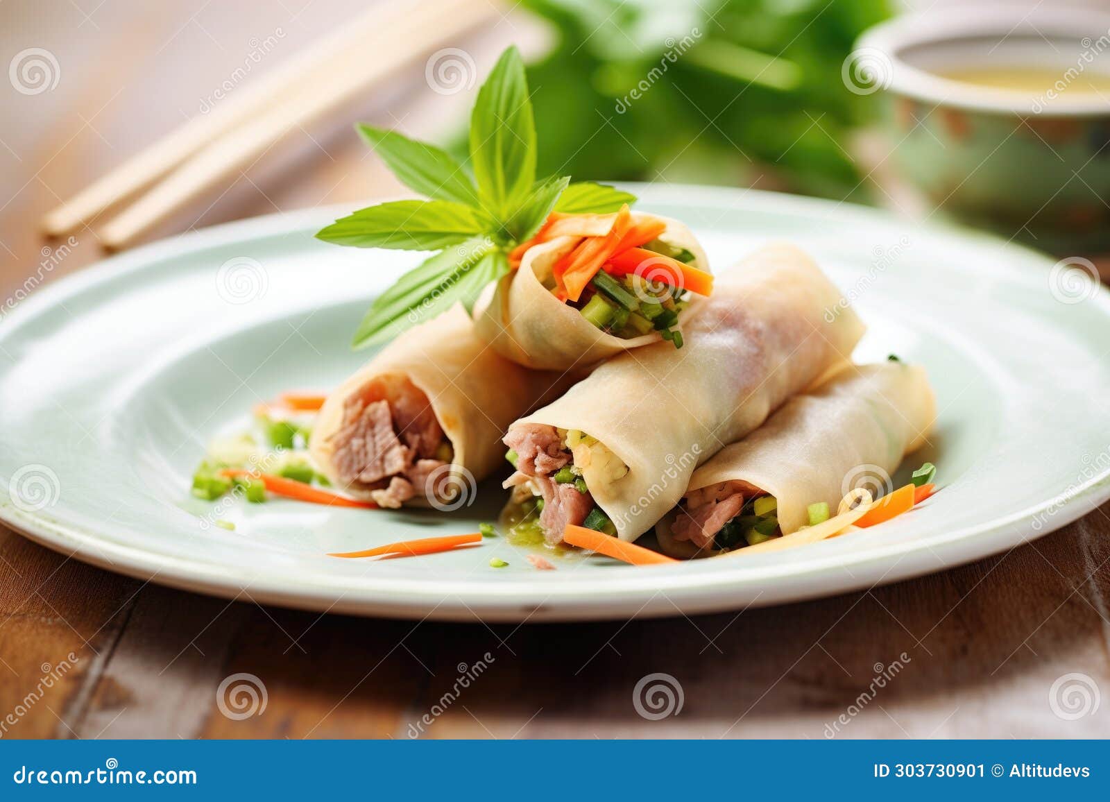 Traditional Spring Rolls with Pork and Shrimp, Ready To Eat Stock Image ...