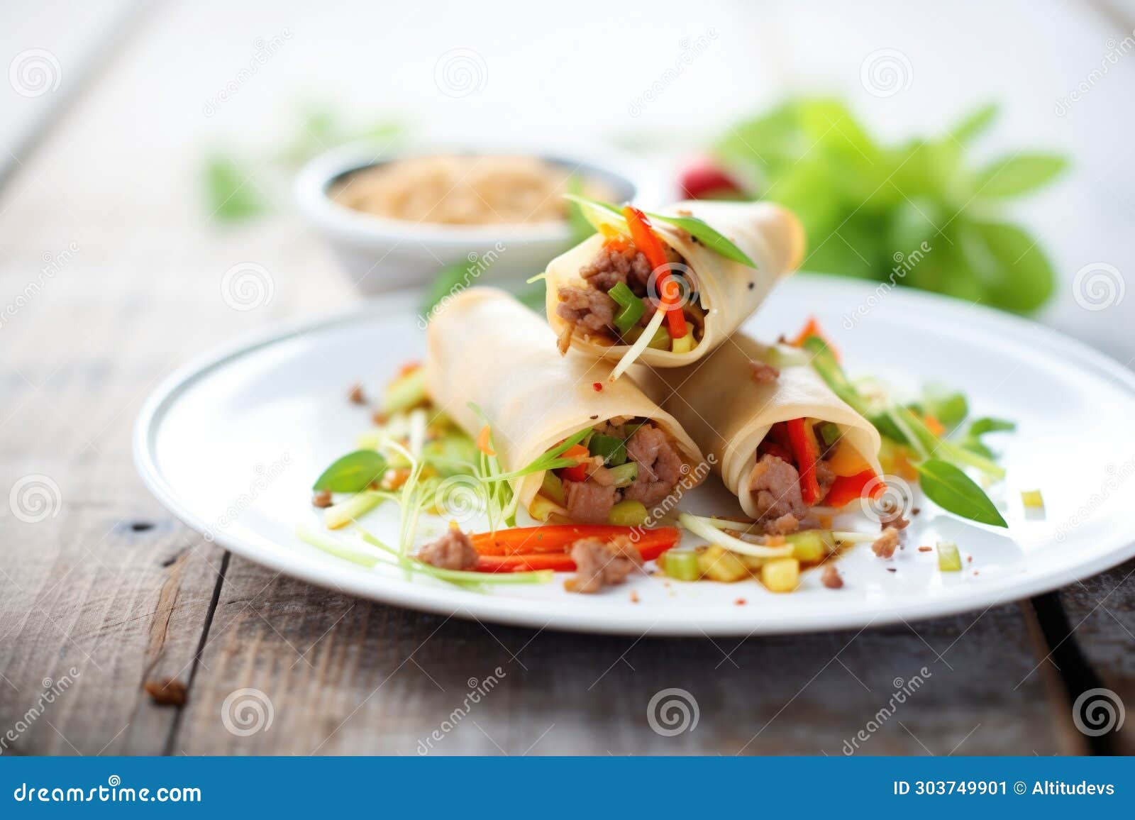 Traditional Spring Rolls with Pork and Shrimp, Ready To Eat Stock Image ...