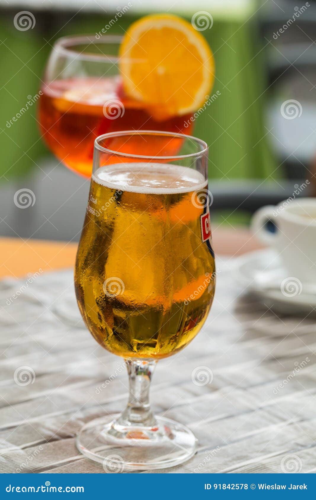 Traditional Spritz Aperitif and Beer in a Bar in Italy Stock Photo ...