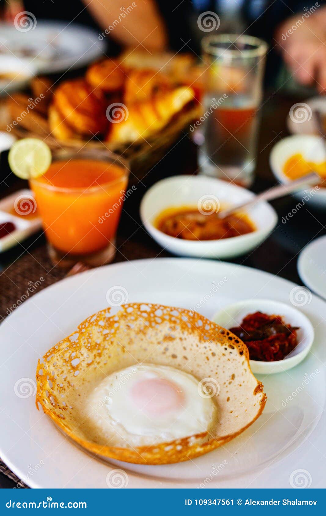 Egg Hopper Sri Lankan Breakfast Stock Image - Image of traditional ...