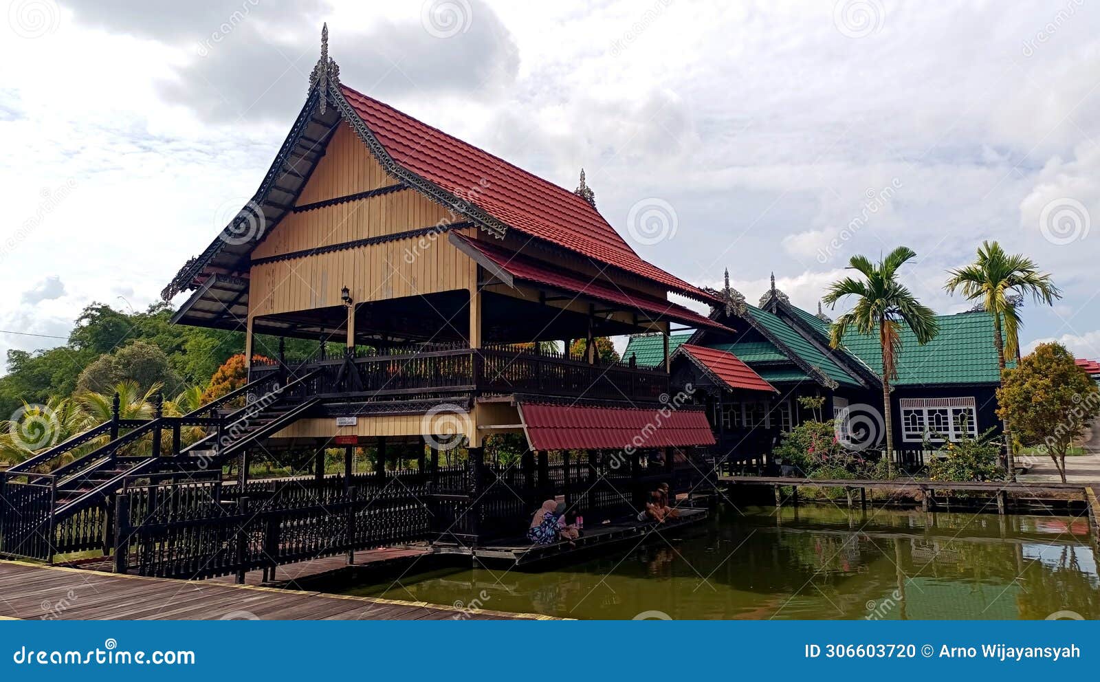 BORNEO TRADITIONAL HOUSE of the ORIGINAL TARAKAN TRIBE... Stock Photo ...