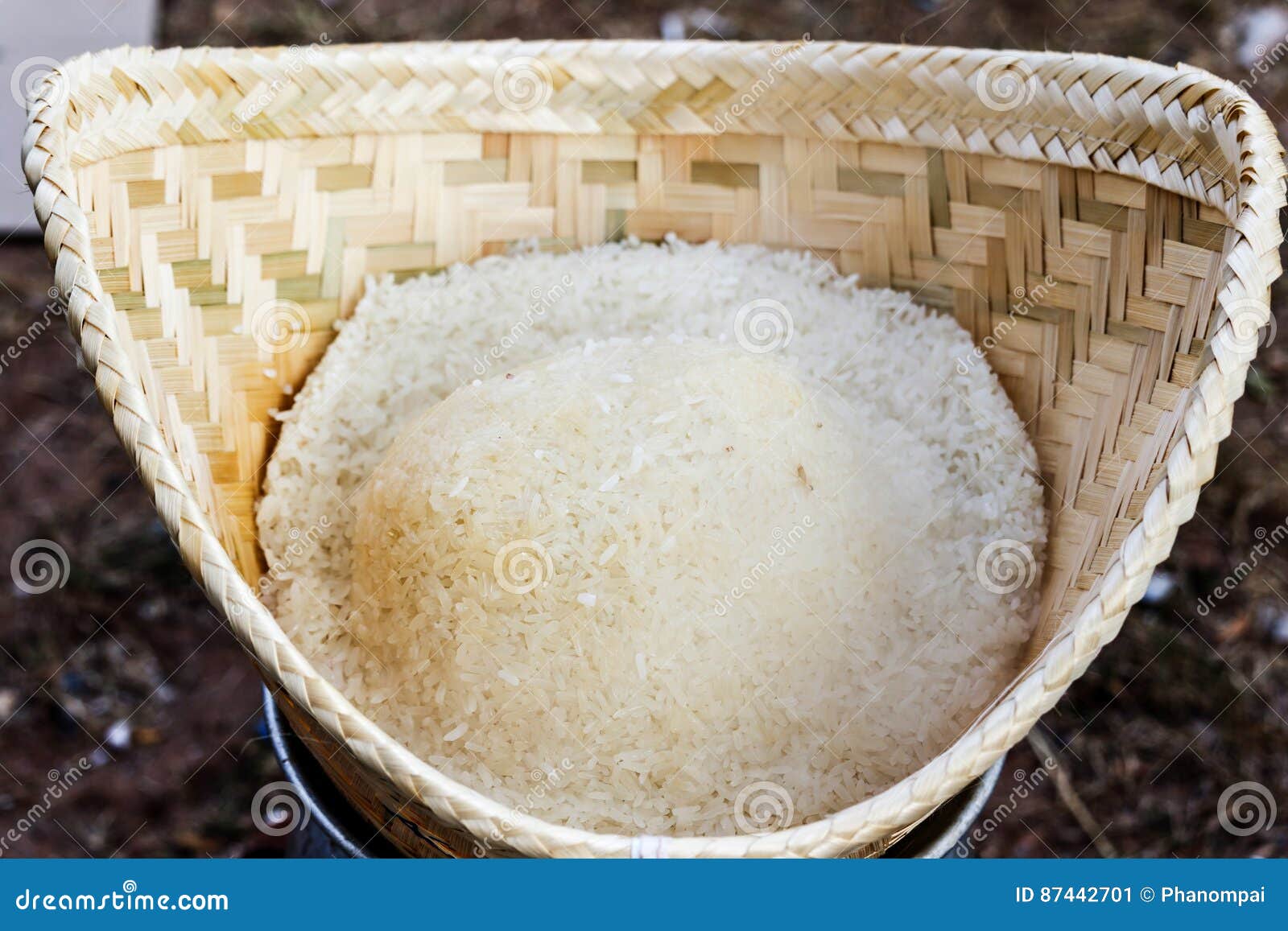 Traditional Steamed Sticky Glutinous Rice. Stock Image - Image of ...