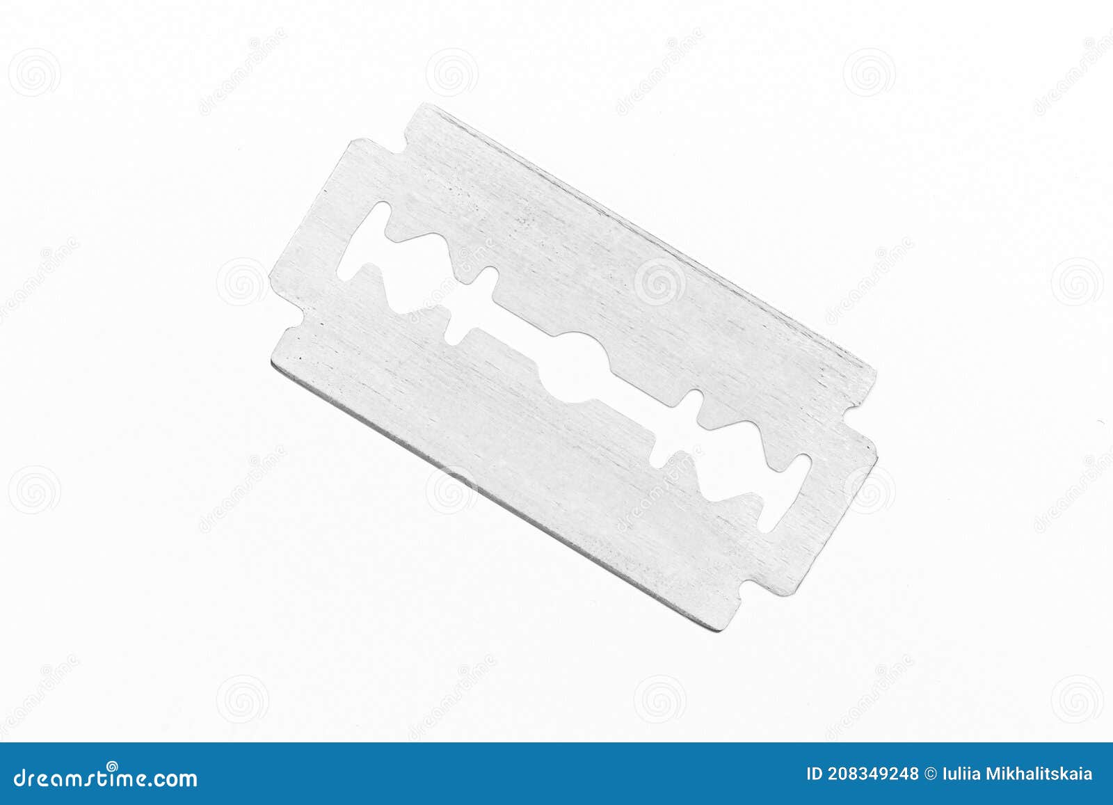 Traditional Steel Razor Blade Isolated on White Stock Photo - Image of ...