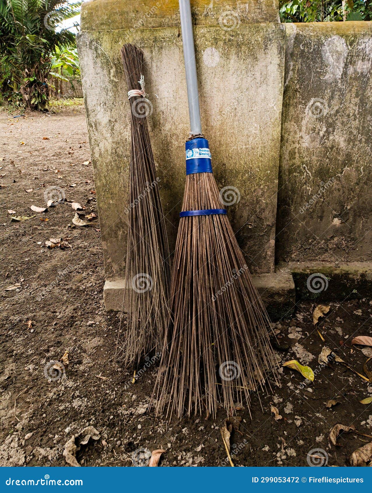 Traditional stick broom stock photo. Image of rough - 299053472