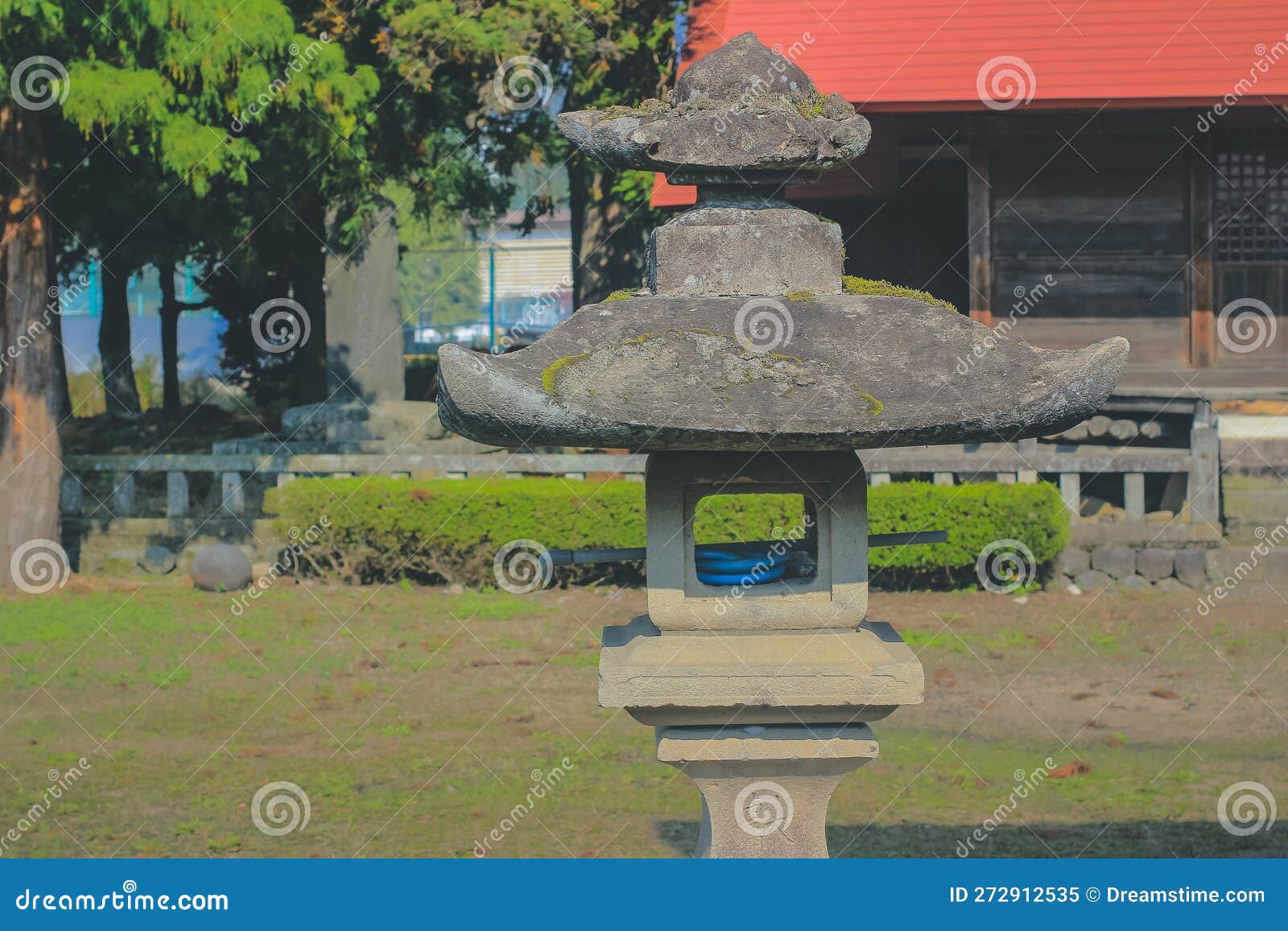 The Traditional Stone Lantern in Japanese Garden Editorial Image ...