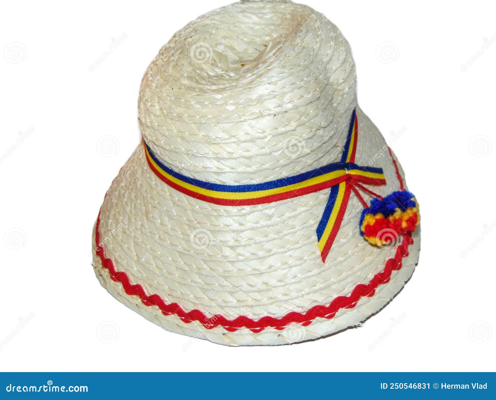 Traditional Straw Hat from Maramures County, Romania Stock Image ...