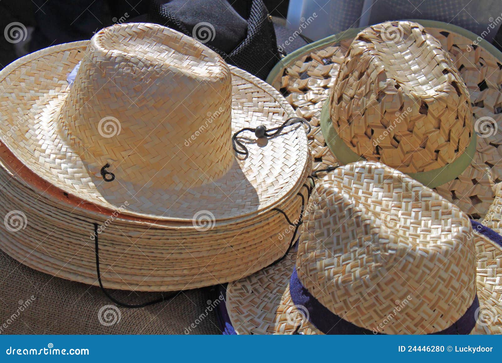 Straw Hats stock photo. Image of small, fairs, sell, texture - 24446280