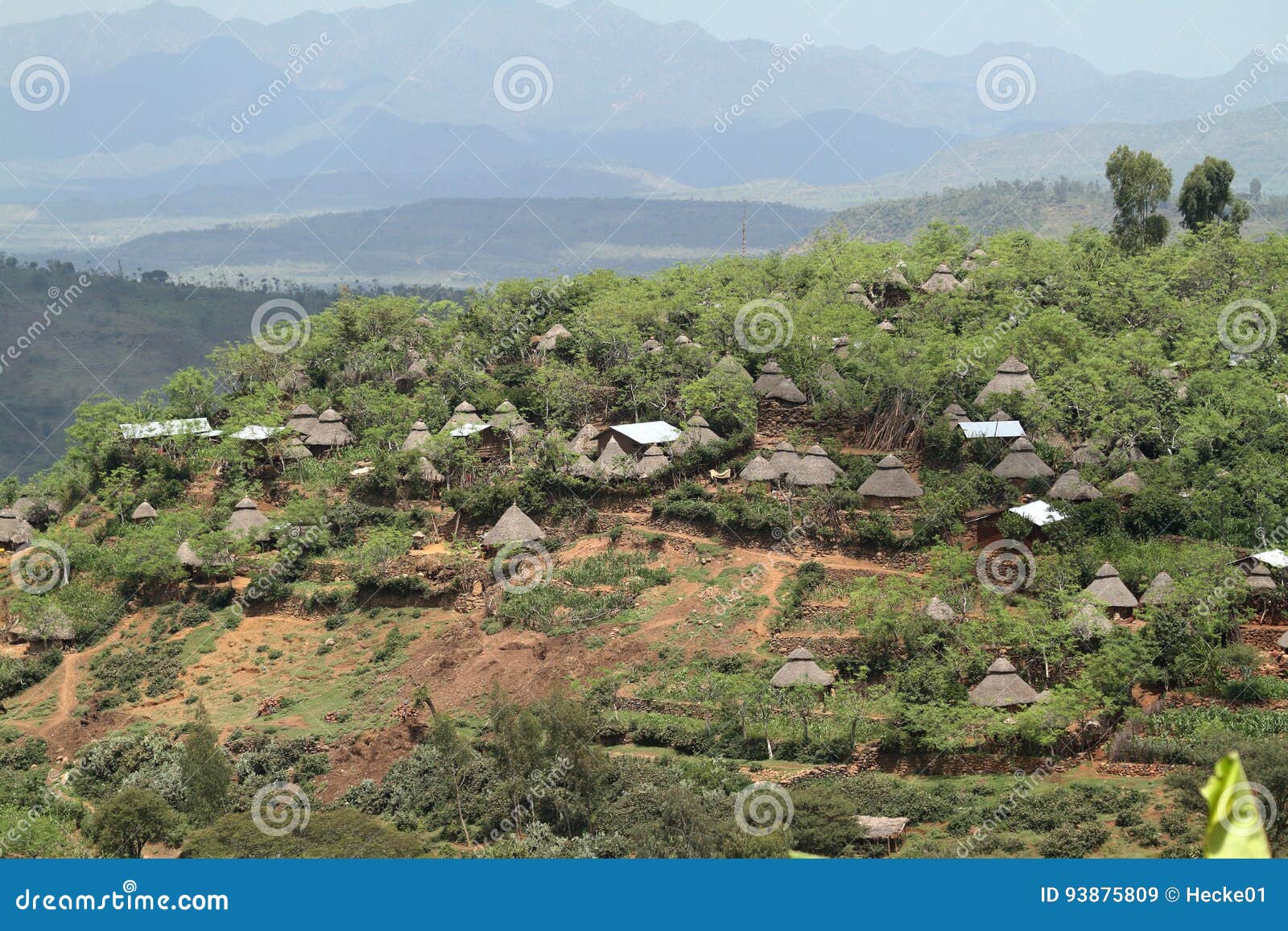 Traditional Straw Huts in the Omo Valley of Ethiopia Stock Image ...