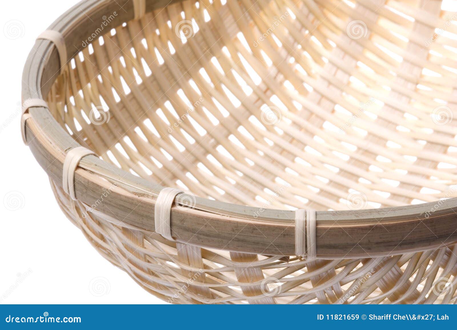 Traditional Straw Weaved Basket Isolated Stock Image - Image of wicker ...