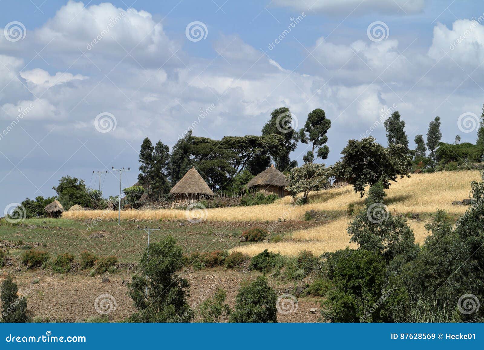 Traditional Strawhouses in Africa Stock Image - Image of village ...