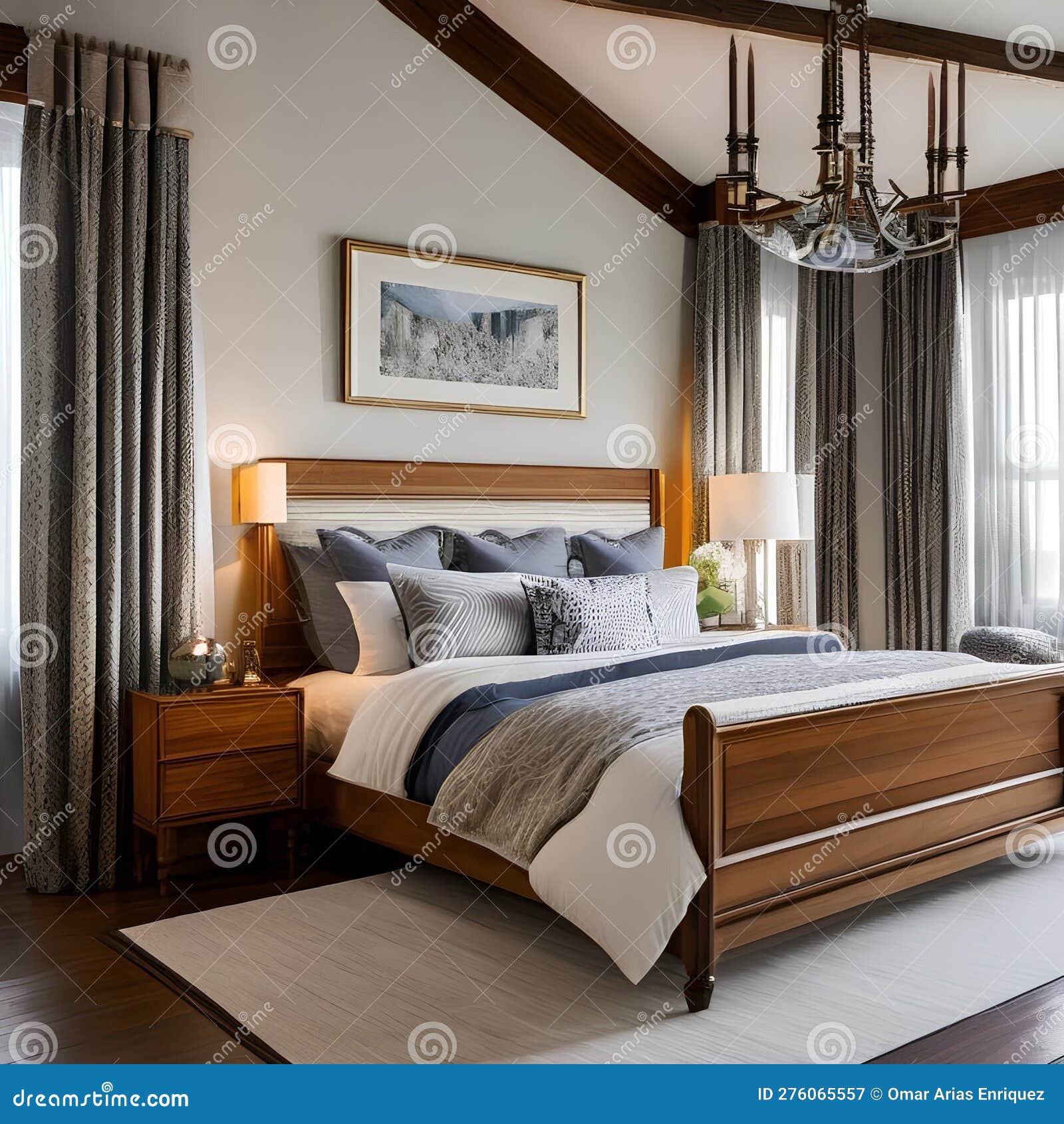 17 a Traditional-style Bedroom with a Mix of Wooden and Upholstered ...