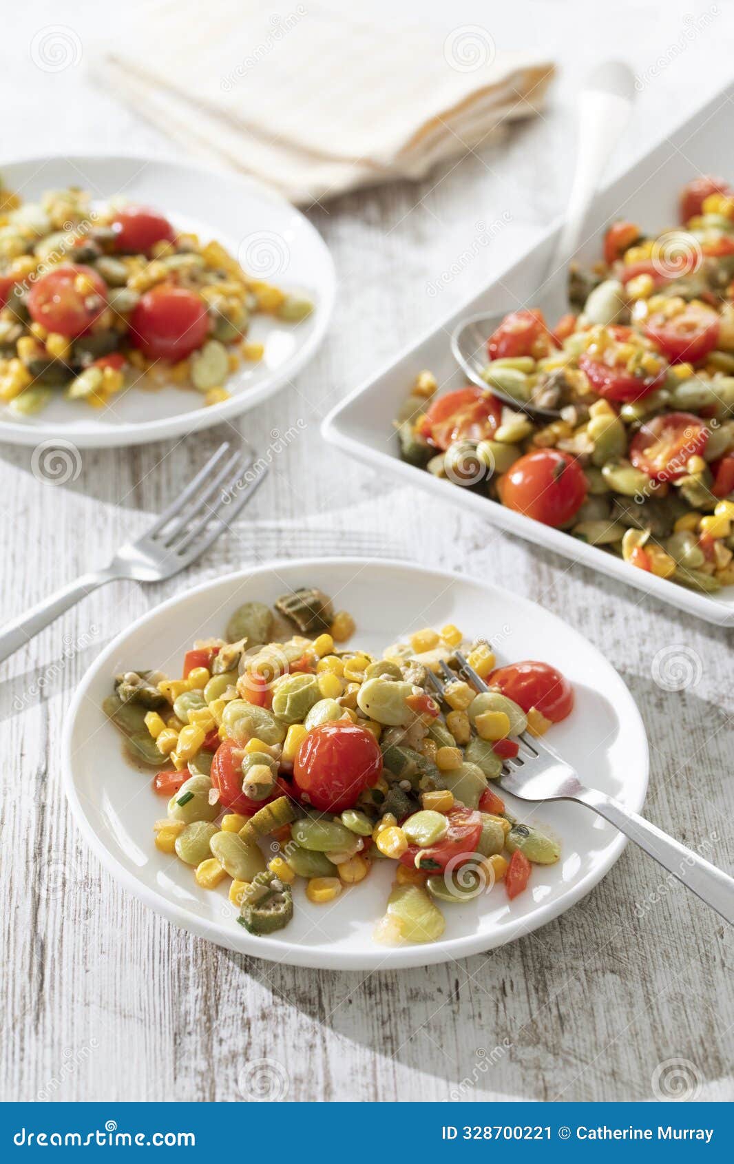 Traditional Succotash Sauteed Vegetable Side Dish Stock Image - Image of wood, light: 328700221