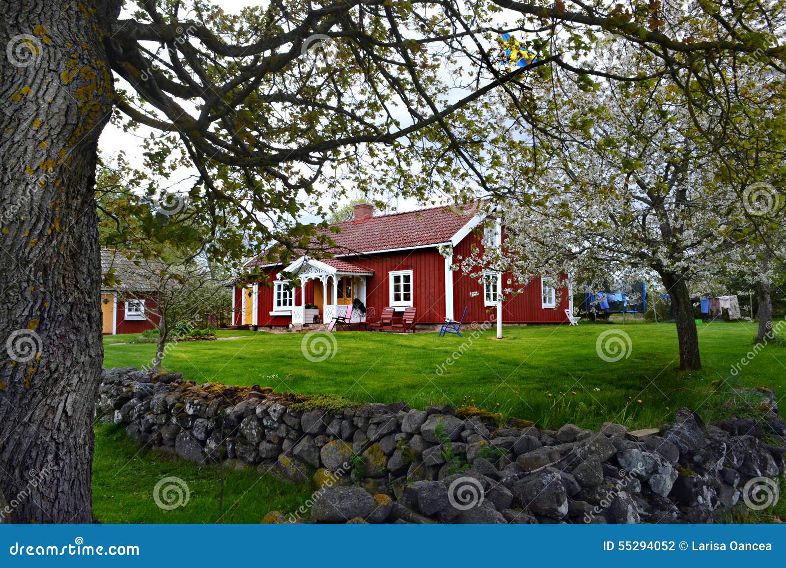 Traditional Swedish house stock photo. Image of europe - 55294052