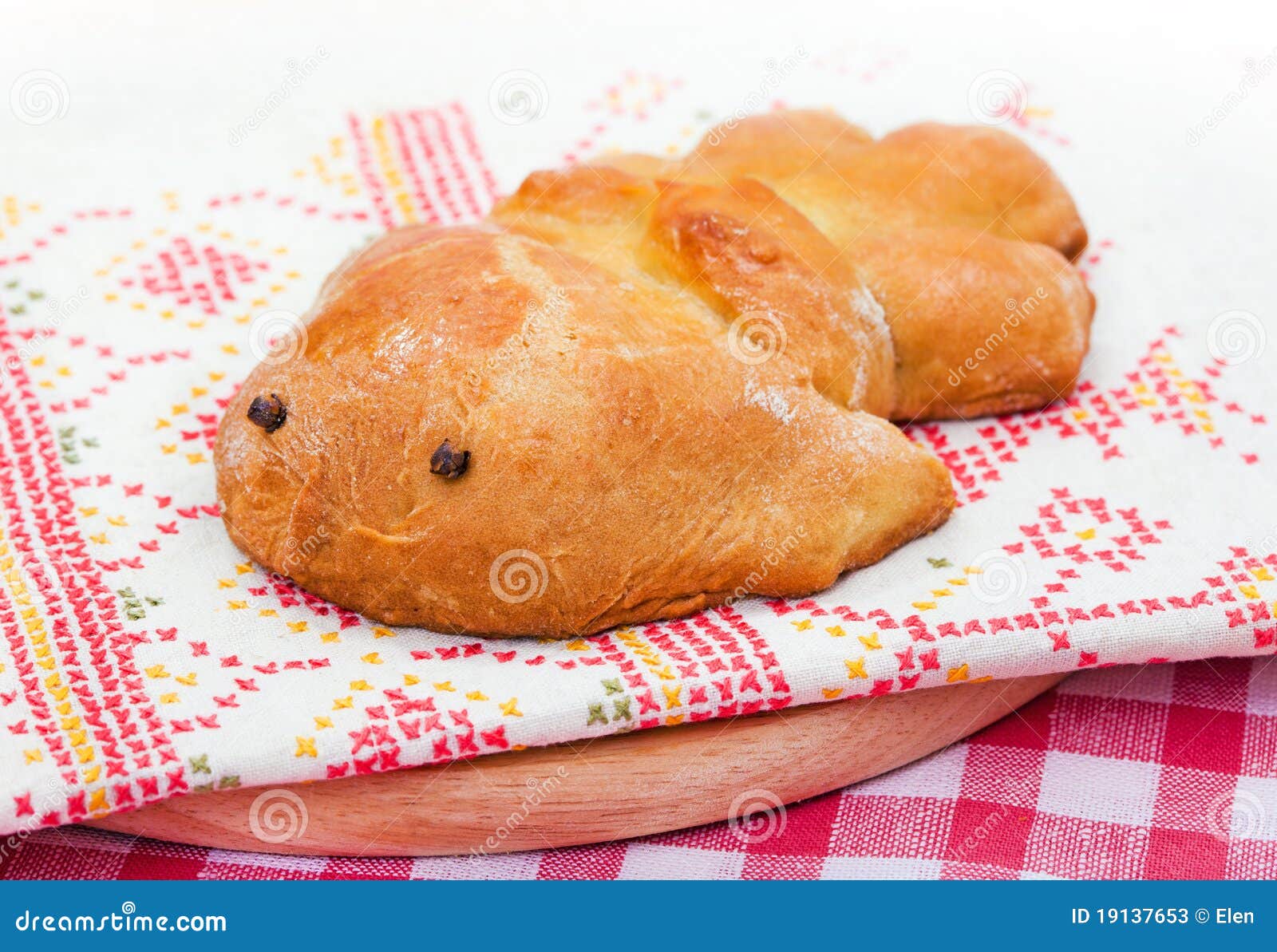Traditional Sweet Baked Bread - Bird Stock Image - Image of holidays ...