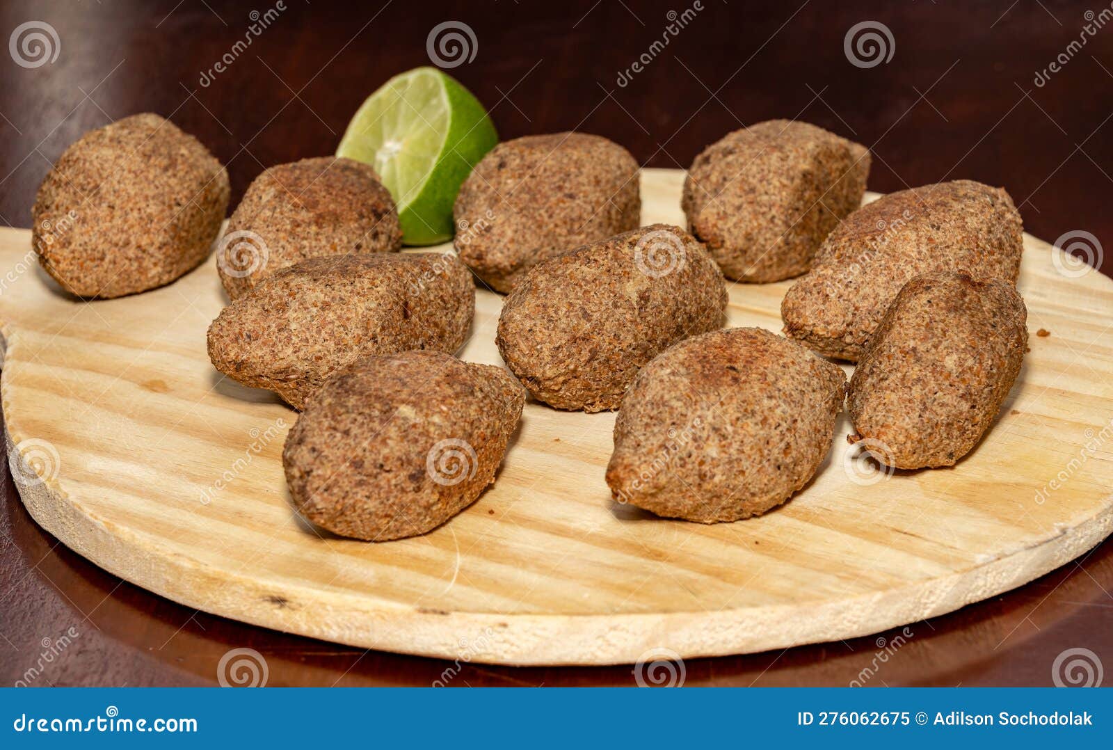 Traditional Syrian Lebanese Stuffed Kibbeh Stock Image - Image of ...