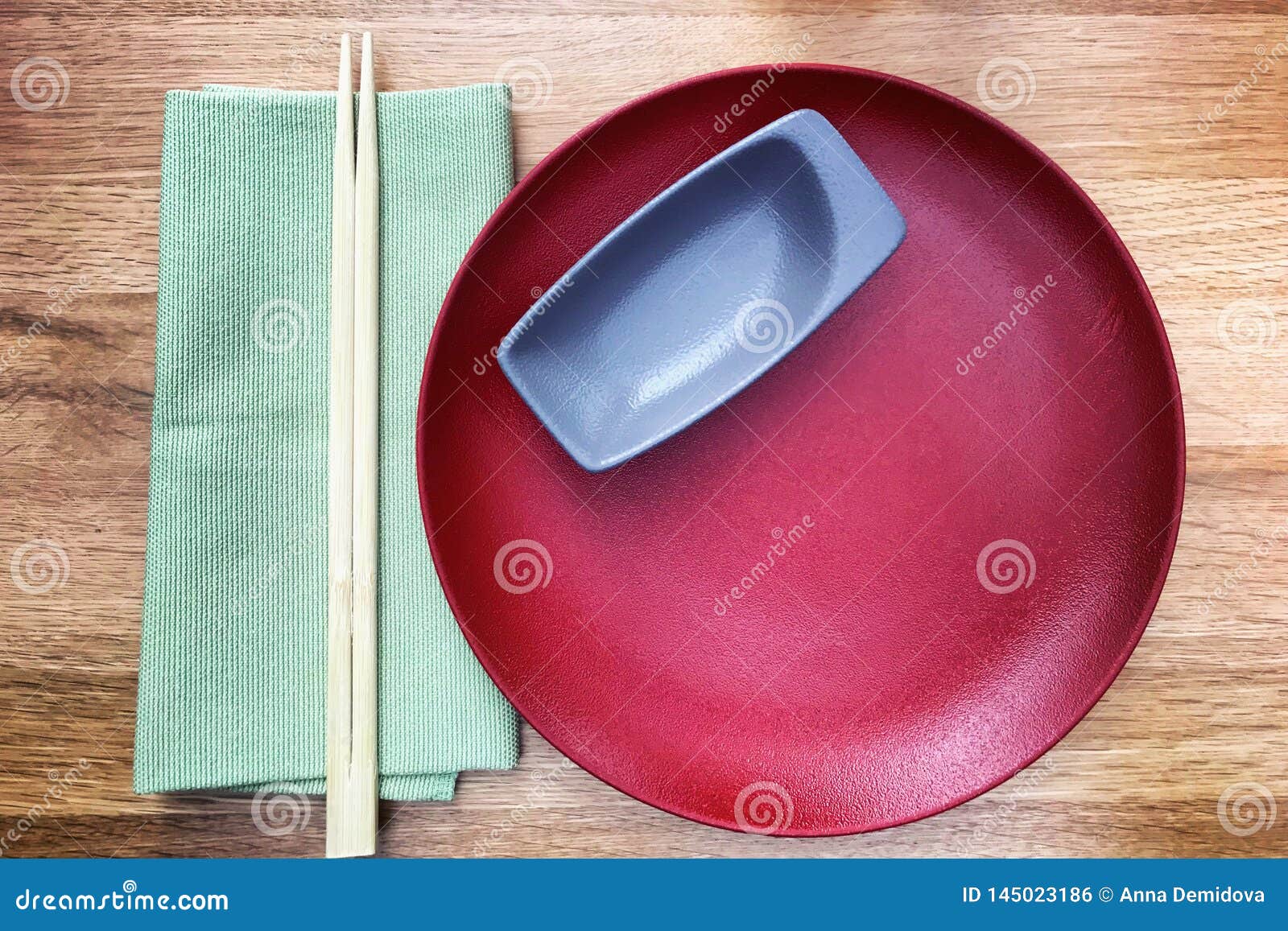 Traditional Table Setting in a Japanese Restaurant Stock Photo - Image ...