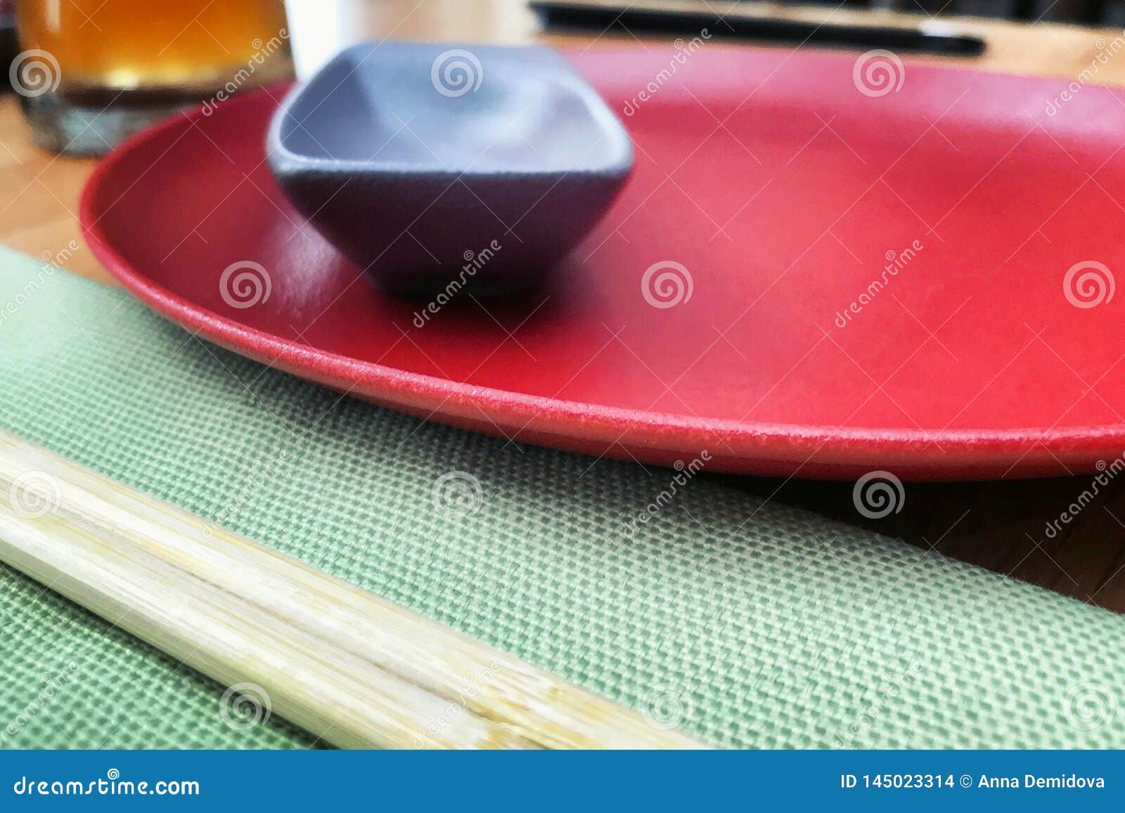 Traditional Table Setting in a Japanese Restaurant Stock Photo - Image ...