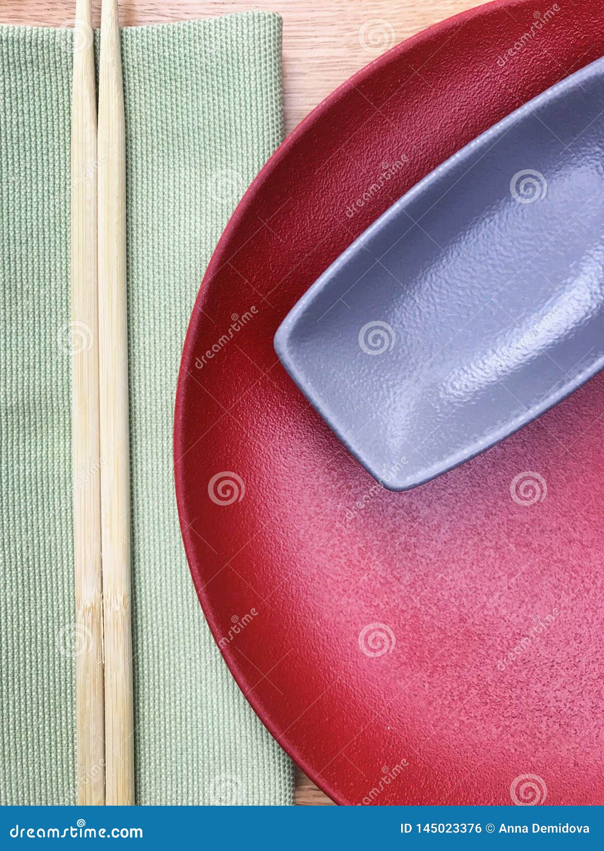 Traditional Table Setting in a Japanese Restaurant Stock Photo - Image ...