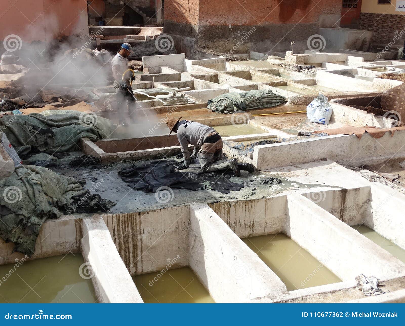 Tannery at Marrakesh, Morocco Editorial Photography - Image of culture ...