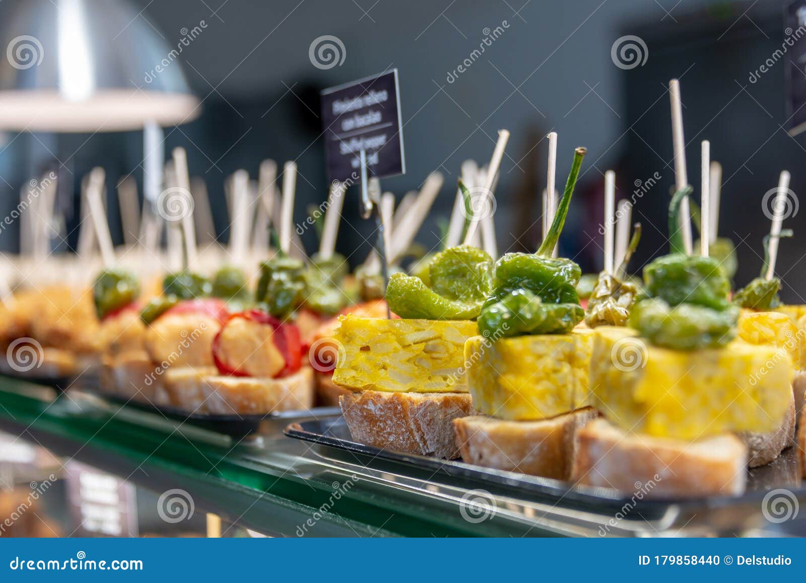 Bar Counter In Pinchos Bar That Traditional In Northern Spain In The ...