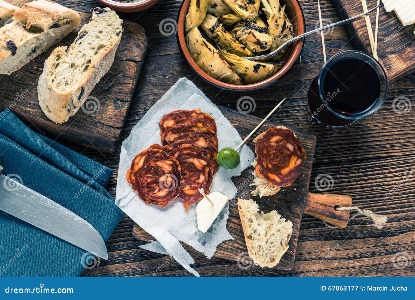 Traditional Tapas Served for Share with Friends Stock Image - Image of ...