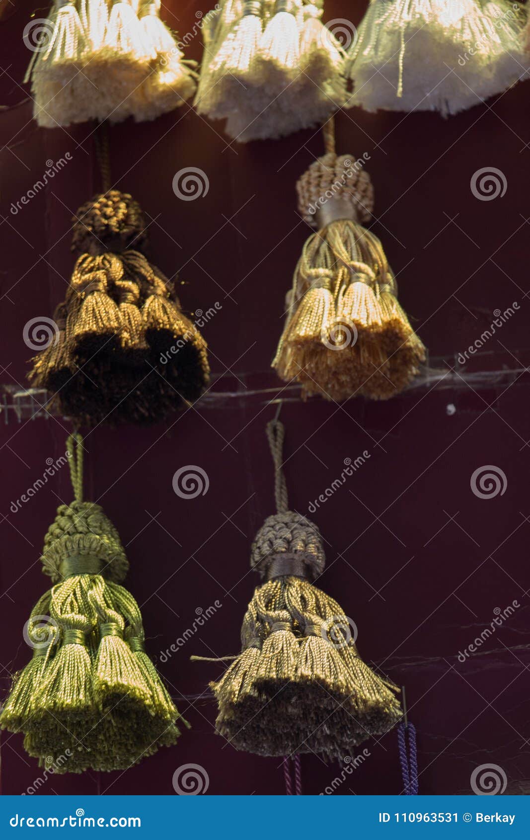 Traditional Tassels in Various Colors Stock Image - Image of golden ...