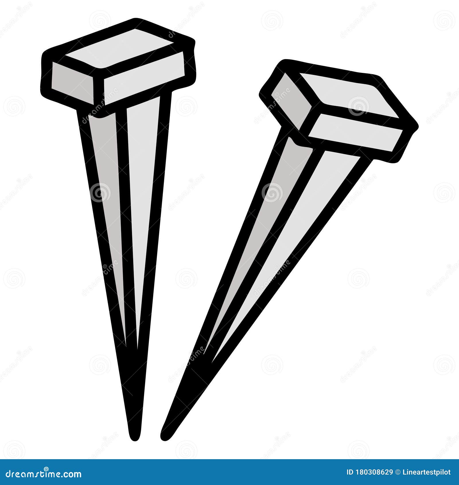 Traditional Tattoo of Iron Nail Stock Vector - Illustration of icon ...